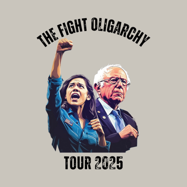 Bernie and AOC - The Fight Oligarchy Tour 2025 - Bernie Sanders - Bag ...