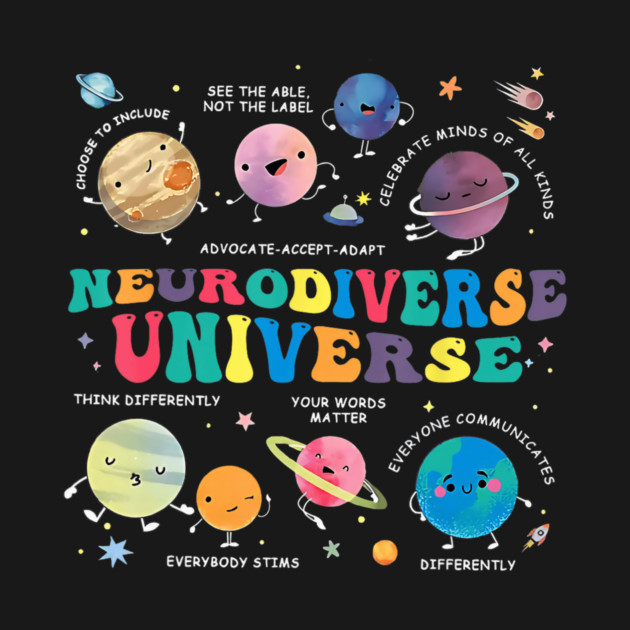 Neurodiverse Universe Space Planet Autistic Autism Teacher ...