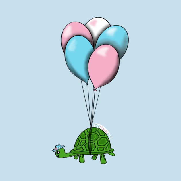 Turtle Balloons - Transgender Pride Flag - Transgender Pride Flag - T ...