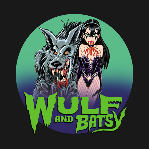 Wulf and Batsy Shirt Design 2 - Horror - T-Shirt | TeePublic