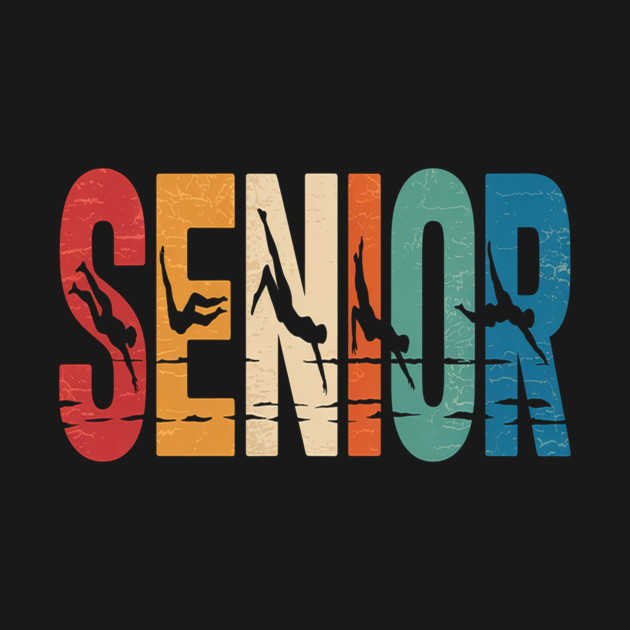 Swimmer Swimming Senior Swim - Swimmer Swimming Senior Swim - T-Shirt ...