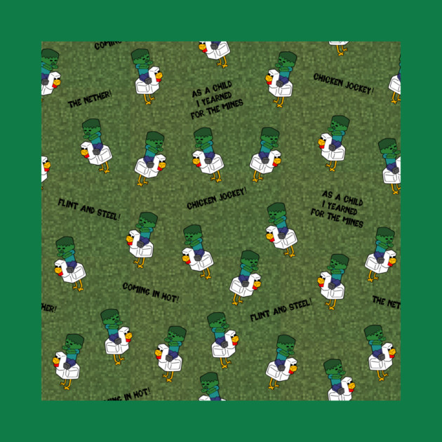 Chicken Jockey Minecraft Meme Repeat Pattern - Chicken Jockey Explosion ...