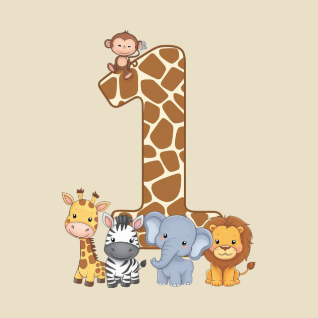 Safari Animal 1st Birthday - First Birthday - T-Shirt | TeePublic