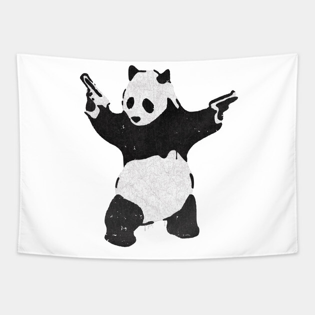 panda with guns