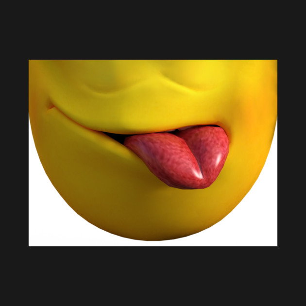 Smiley face with tongue out - Masks only - Smiley Face - T-Shirt ...