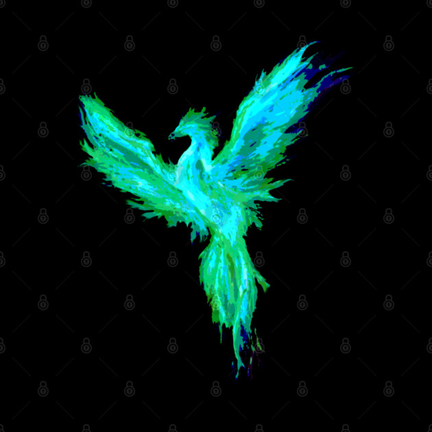 green phoenix bird