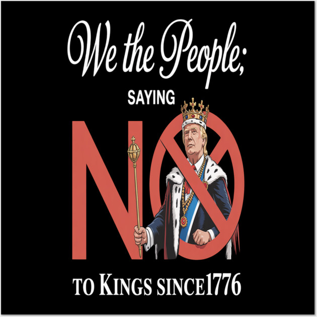 Printable No Kings protest sign anti Trump - Printable No Kings Protest ...