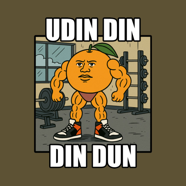 Udin Din Din Dun – Viral Brainrot Italian Meme Gym Orange - Brainrot ...