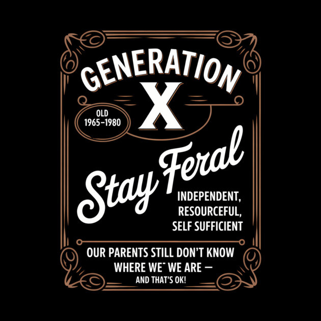 Generation X Funny Feral Gen X Party - Generation X Funny Feral Gen X ...