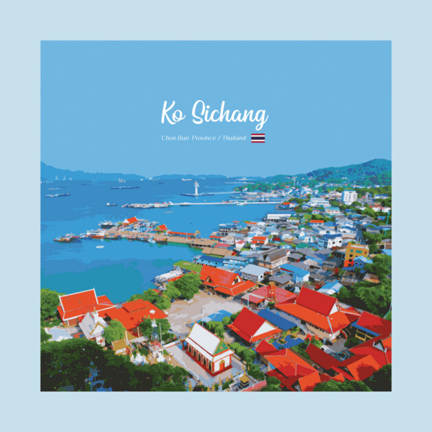 Ko Sichang, Thailand [Square] - Ko Sichang - T-Shirt | TeePublic