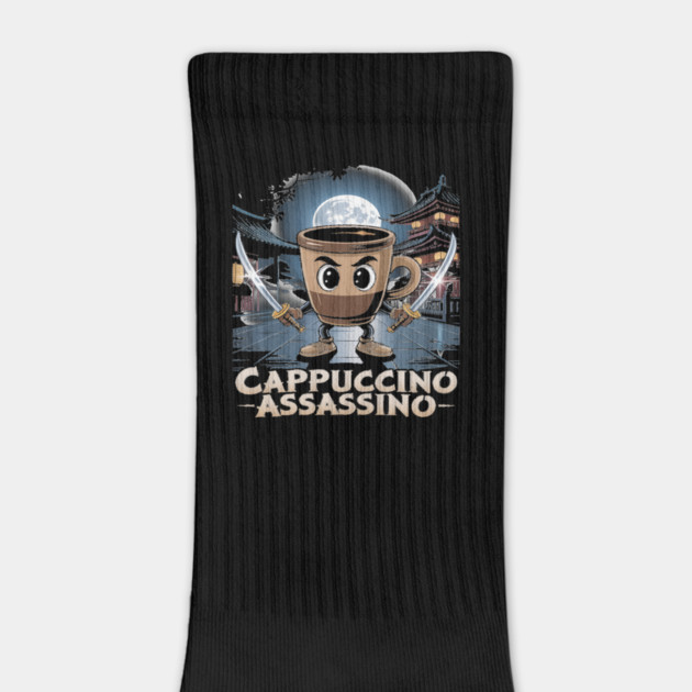 Cappuccino Assassino Italian Brainrot - Trending Now - Socks | TeePublic