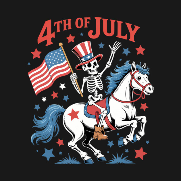 Chill The Fourth Out Funny Skeleton 4th Of July - Funny Skeleton 4th Of ...