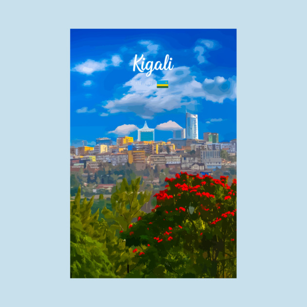 Kigali, Rwanda [Rectangle P] - Kigali - T-Shirt | TeePublic