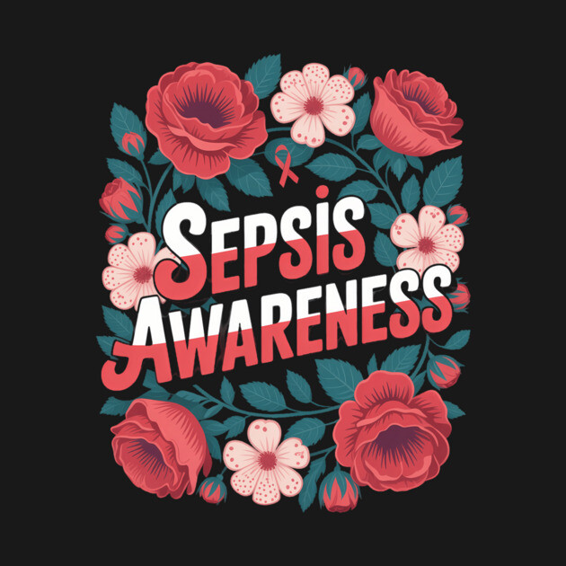 Sepsis Awareness Groovy Red Boho Flower Art Ribbon - Sepsis Awareness ...