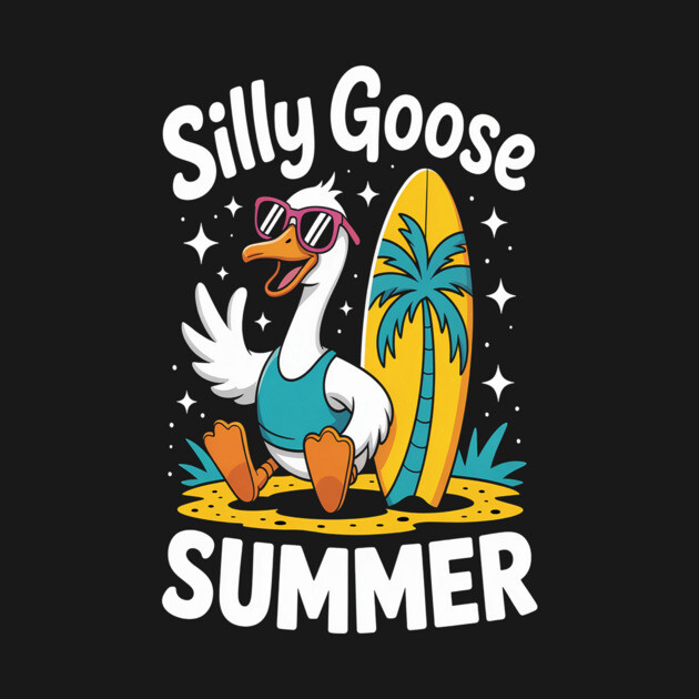 Goose Summer Surfing Beach - Goose Summer Surfing Beach - T-Shirt ...