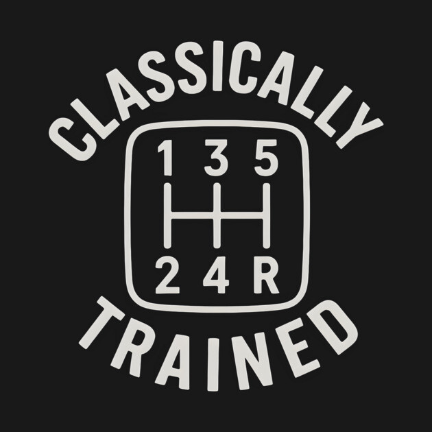 Classically Trained Manual Gear Shift Pattern - 80s - T-Shirt | TeePublic