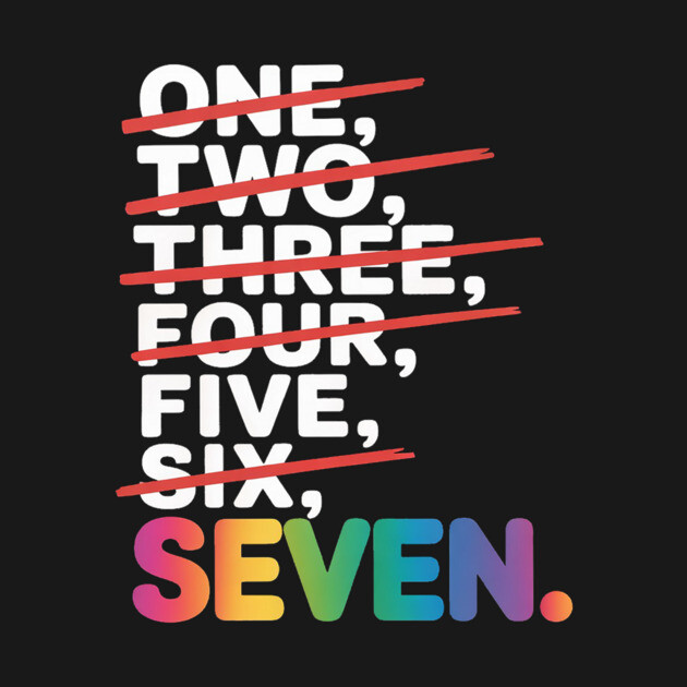 Seven Crossed Out 7th Birthday 7-Year-Old - Seven Crossed Out 7th ...