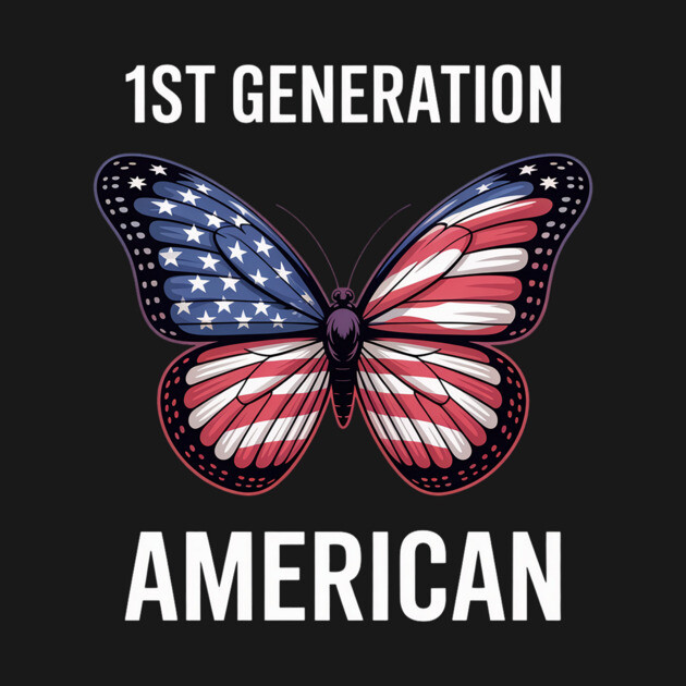 Patriotic 1st Generation American Flag Butterfly - Patriotic 1st ...