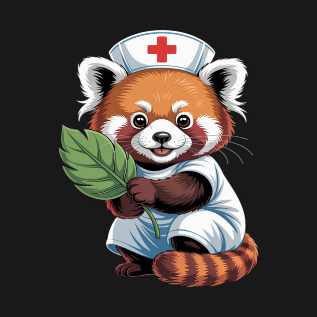 Shy Red Panda Nurse - Gentle Healthcare Helper - Shy Red Panda Nurse ...