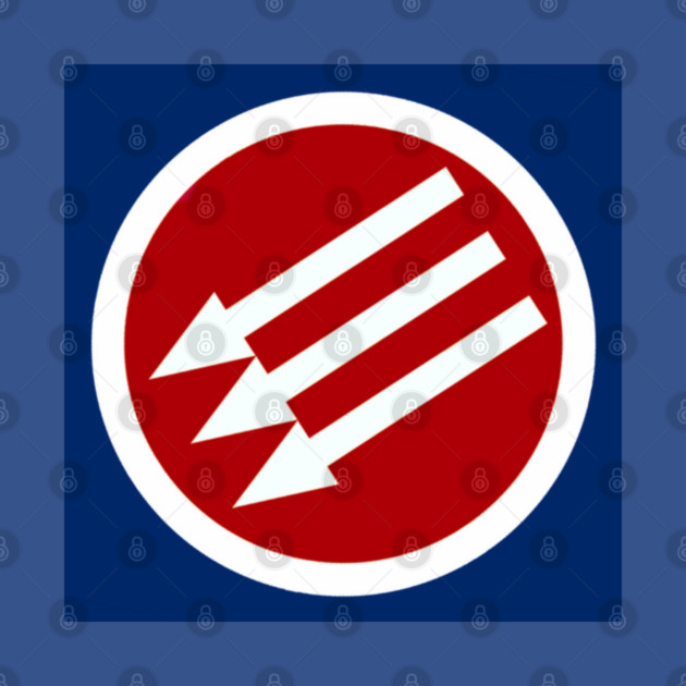 Iron Front Three Arrows (Red, White, & Blue) - Anti Fascist - T-Shirt ...