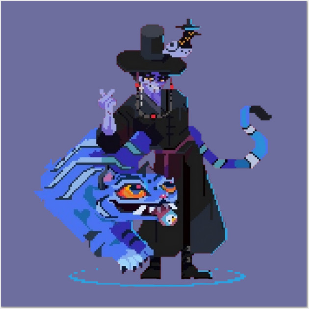 Kpop Demon Jinu & Cat Pixel Art - Kpop Demon Hunters - Posters and Art ...