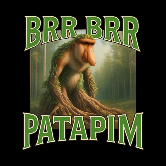 Brr Brr Patapim Funny Italian Brainrot Meme Graphic T-Shirt - Brr Brr ...