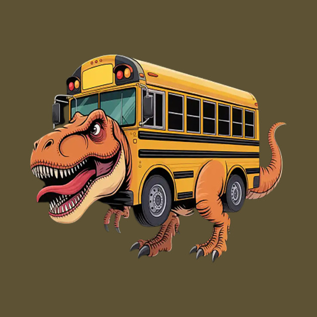 School Bus T rex Dinosaur Back to School - School Bus T Rex Dinosaur ...