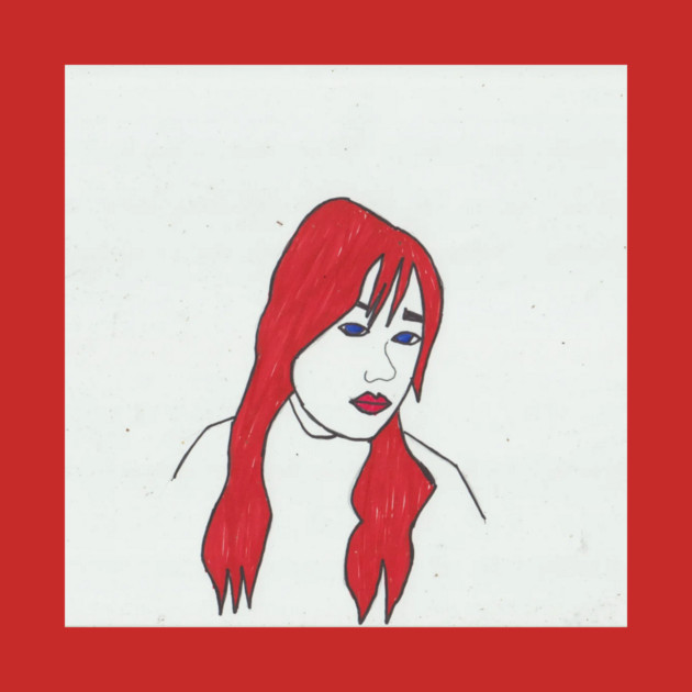 Red Haired Woman Drawing - Red Hair - T-Shirt | TeePublic