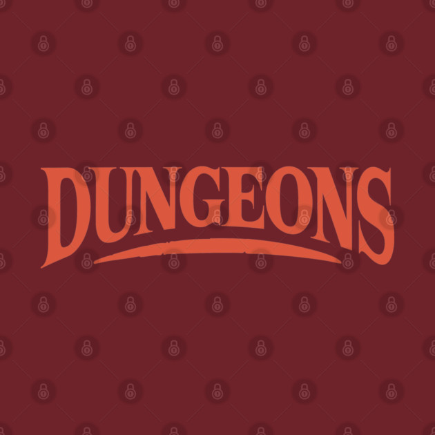 DUNGEONS – Retro Tabletop RPG Typography Shirt - Gary Gygax - T-Shirt ...