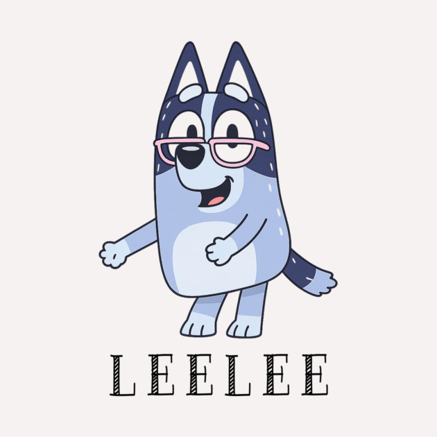 Cute Bluey Leelee Vintage Cartoon - Bluey - Pin | TeePublic