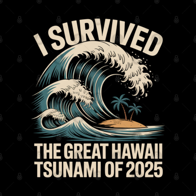 I Survived The Great Hawaii Tsunami of 2025 Funny Saying - I Survived ...