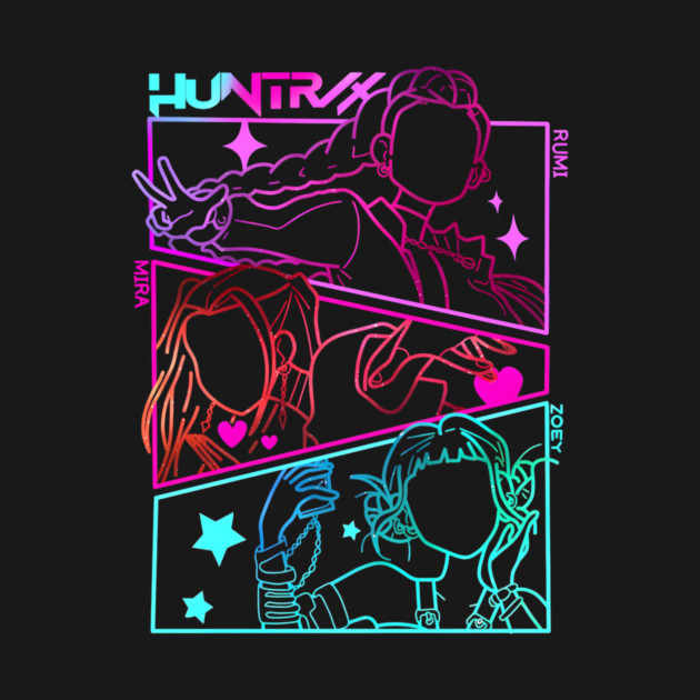 Huntrx - Huntrix Kpop Demon Hunter Girl Group Rumi Zoey Jinu Kdph Dark ...