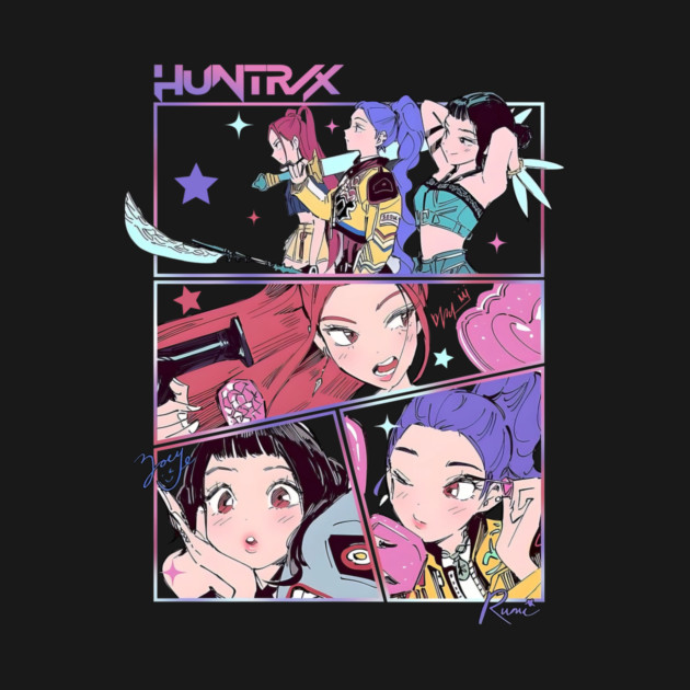 Huntrix Kpop Demon Hunters, KPDH Tshirt, Huntrix Mira, Rumi, Zoey, Huntrix fan - Huntrix - T ...