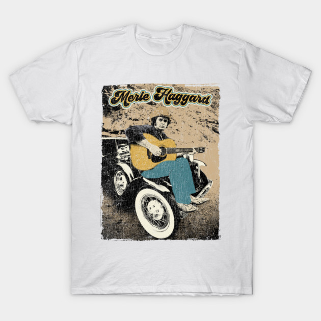 Vintage Distressed Merle Haggard - Merle Haggard - T-Shirt | TeePublic