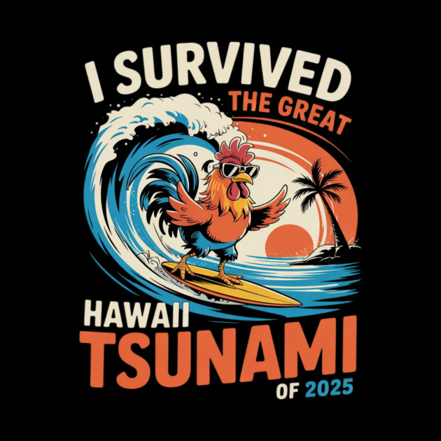 I Survived The Great Hawaii Tsunami of 2025 Saying 2 - I Survived The ...