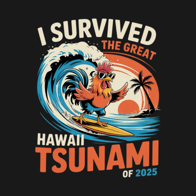 I Survived The Great Hawaii Tsunami of 2025 Saying 2 - I Survived The ...