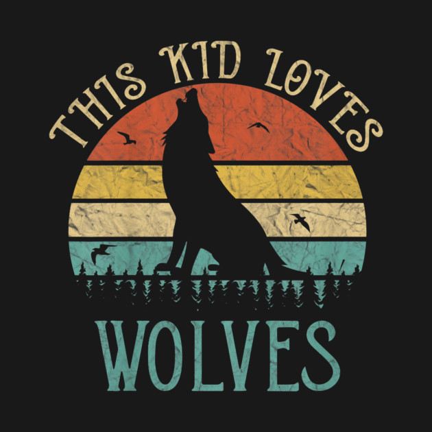 Kids This Kid Loves Wolves Boys and Girls Wolf Gift - Coyote - T-Shirt ...
