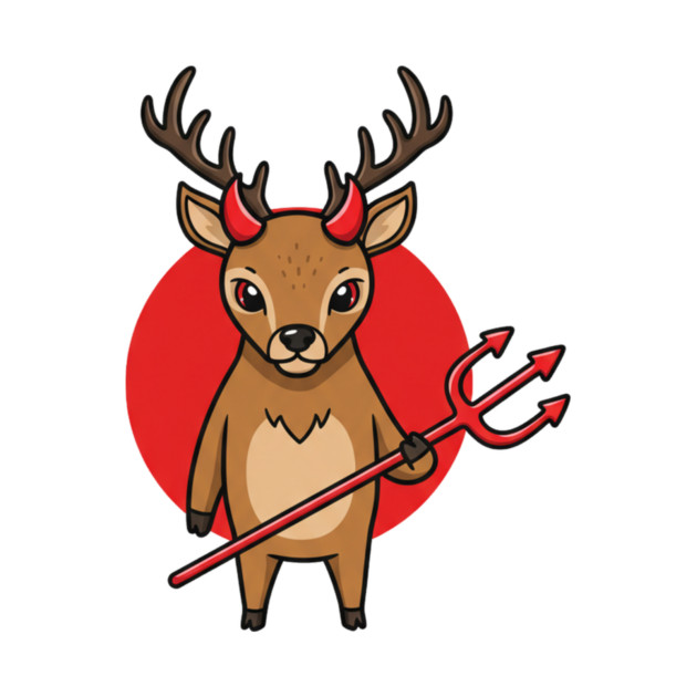 devil horns and trident