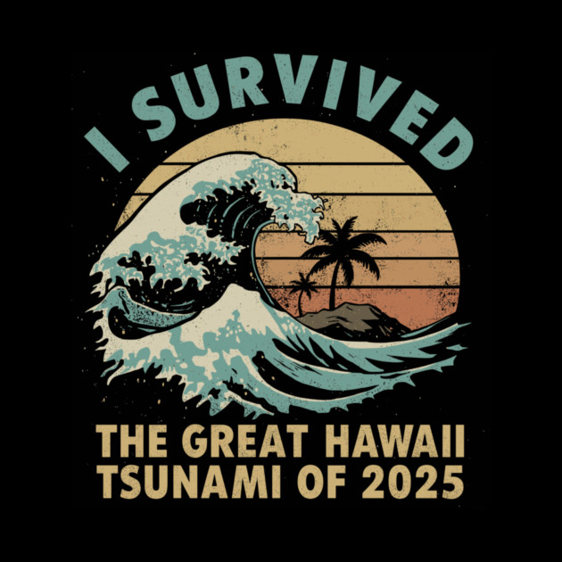 I Survived The Great Hawaii Tsunami of 2025 Funny Saying - I Survived ...