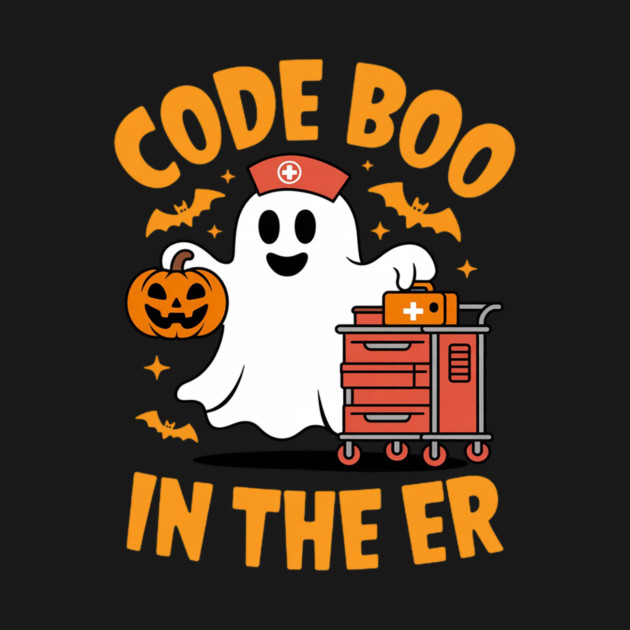 Code Boo In The ER ICU Nurses Boo-jee Ghost Halloween - Code Boo In The ...