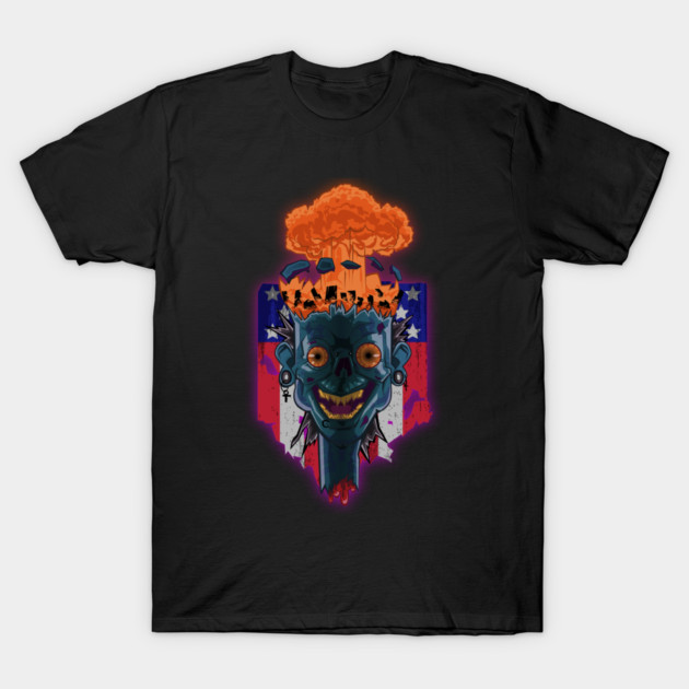Atomic Zombie State - Cyberpunk Zombie - T-Shirt | TeePublic