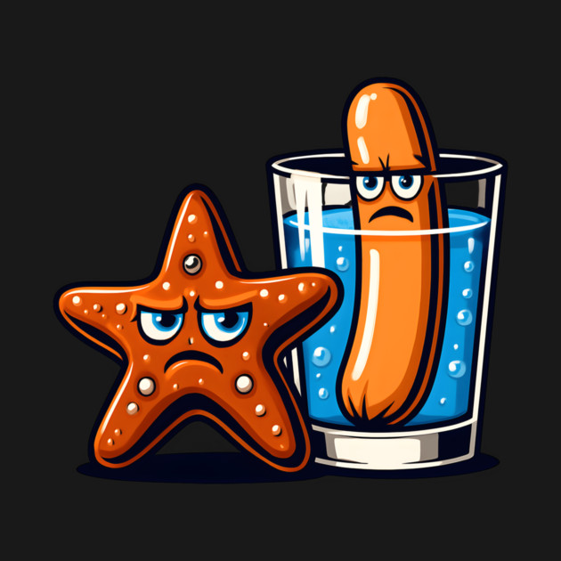 Chocolate Starfish Hot Dog Flavored Water - Custom Printed Water - T ...