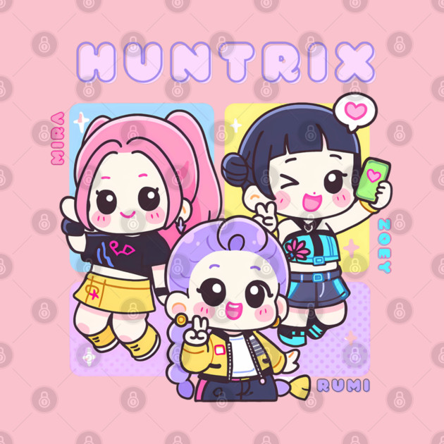 Kawaii Cute K pop Demon Hunters Huntrix Rumi Mira Zoey - Kpopfanart - K ...