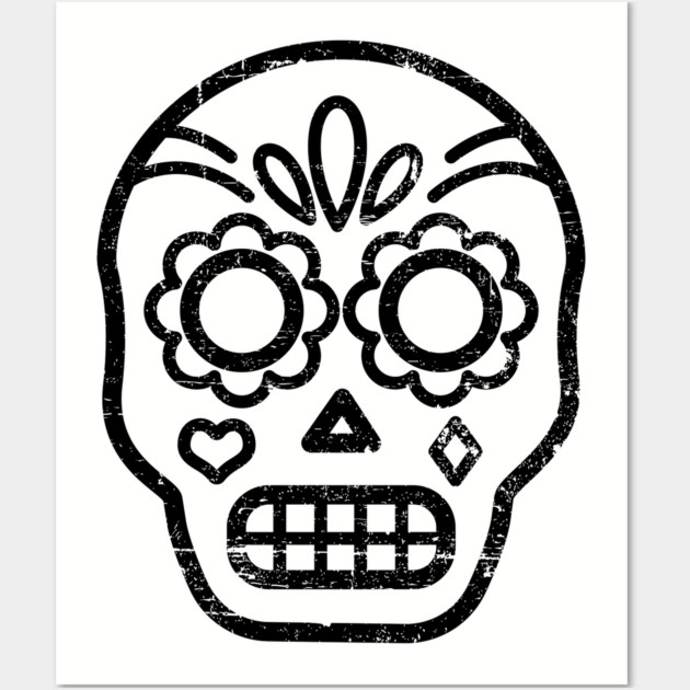 dia de los muertos skull coloring page printable
