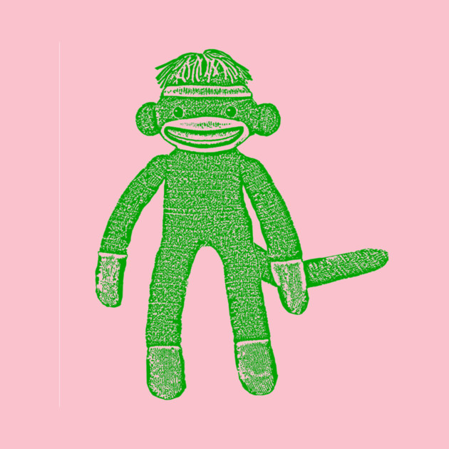 Sock Monkey Screenprint Artwork - Sock Monkey Street Art Sticker - T ...