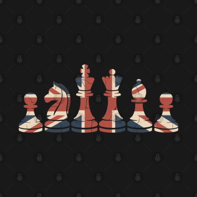 UK flag Chess pieces patriotic chess player British pride - Chess - T ...