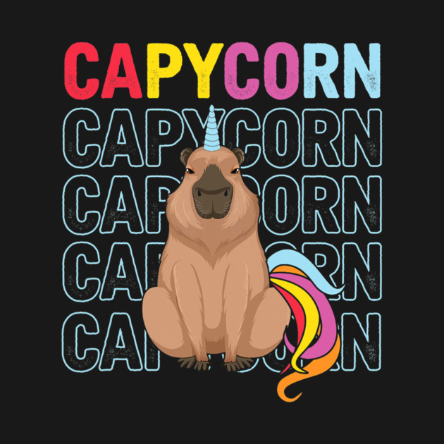Capycorn Capybara Unicorn Kawaii Rainbow Rodent - Capybara - T-Shirt ...