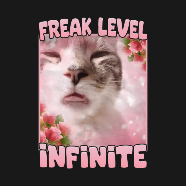 Freak Level Infinite Silly Cat Brainrot Weird - Funny Cat Meme - T ...