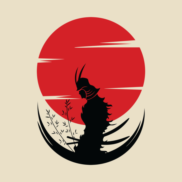 Samurai Warrior Rising Sun - Samurai - T-Shirt | TeePublic