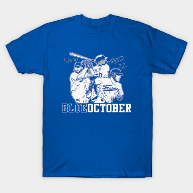 Mookie - Betts, Freddie-Freeman, & Clayton-Kershaw Blue October ...
